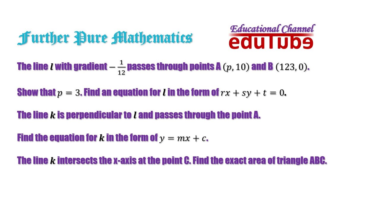 iGCSE Exam Preparation (Further Pure Mathematics) - YouTube