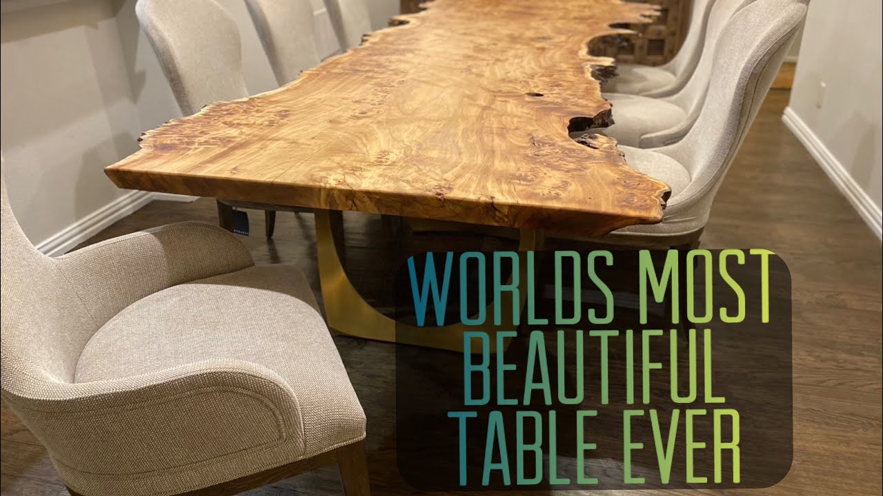 Worlds Most Beautiful Live Edge Table - YouTube