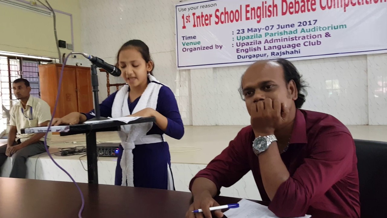 1st Inter School English Debate Competition - YouTube