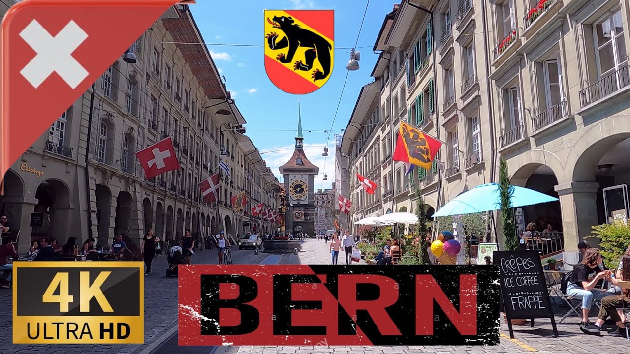 DRIVING BERN, Federal City, Canton of Bern, SWITZERLAND I 4K 60fps ...