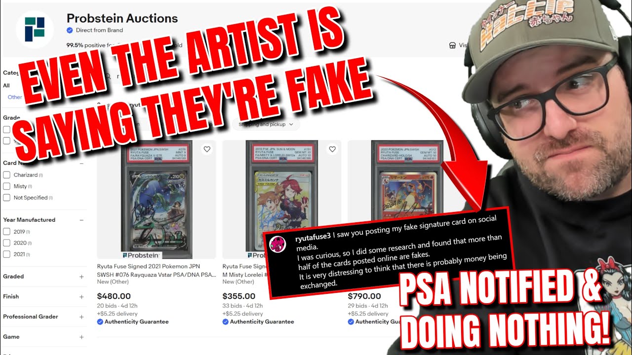PSA Graded Fake Pokemon Card Autos & Probstein Is Currently Selling ...