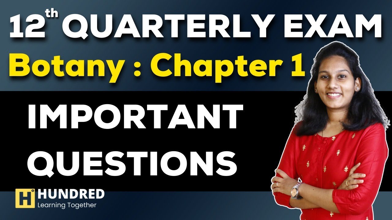 12th Bio Botany and Pure Science Important Questions Chapter 1 ...