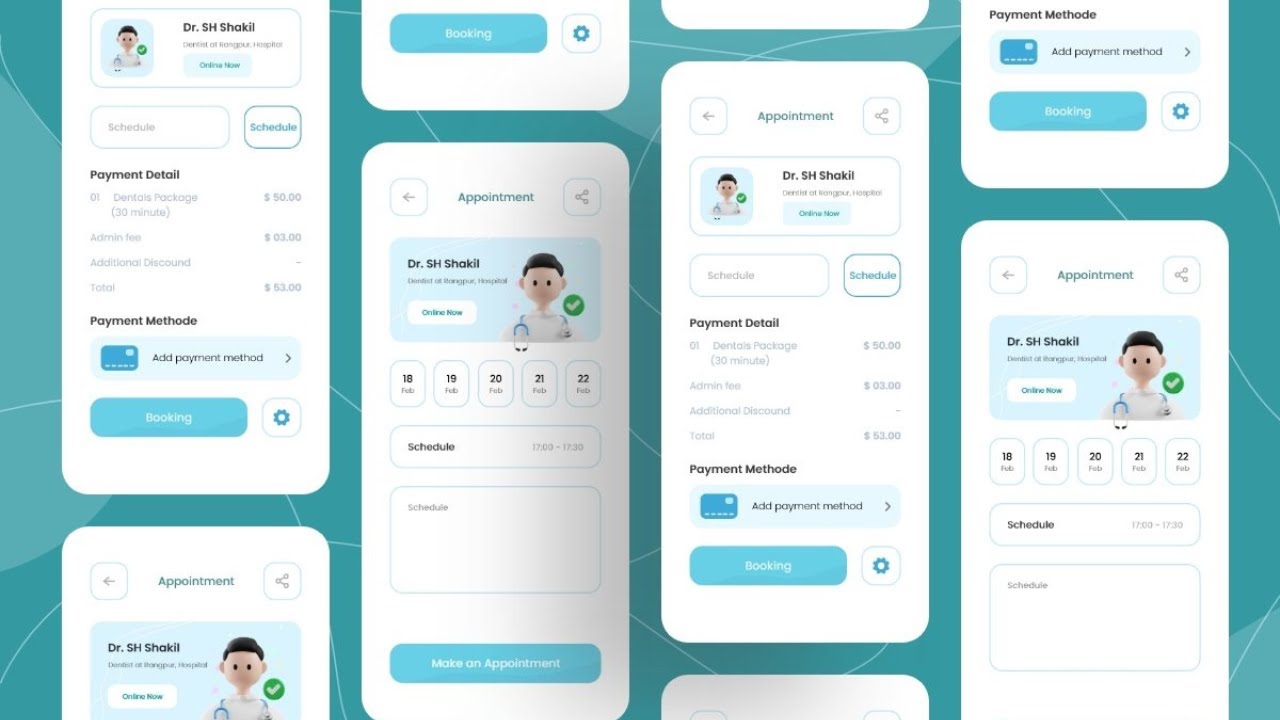 Figma tutorial for beginners : Appointment App UI Design - YouTube