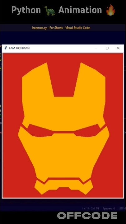 Making Iron man using python turtle 🐢🔥🔥#shorts #short - YouTube