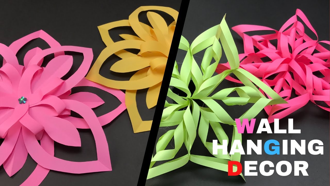 Easy and Attractive Wall Hanging - DIY Paper Decoration Idea - YouTube
