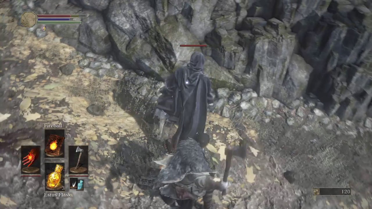 Dark souls, first boss, pyromancer - YouTube