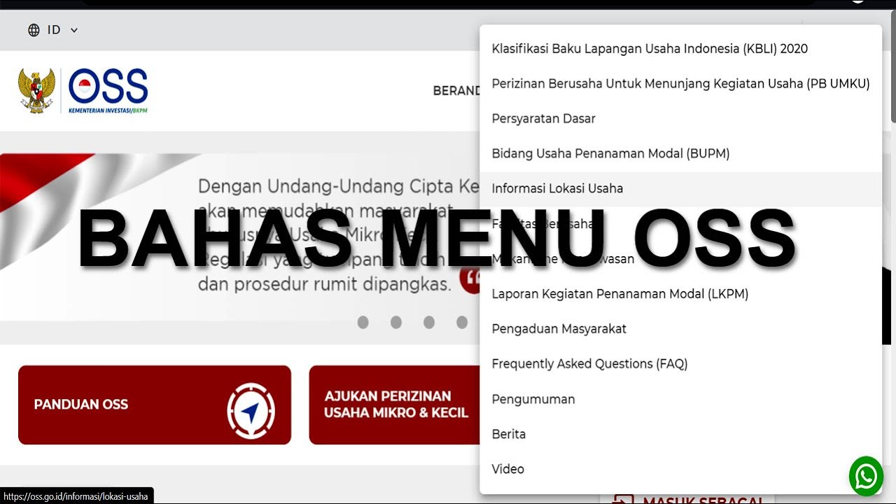 PENTINGNYA MENGETAHUI MENU OSS - YouTube