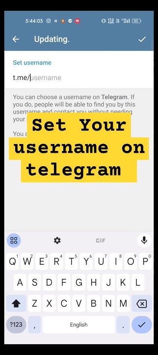 How to Set Username On Telegram | How to set username in telegram| Add ...