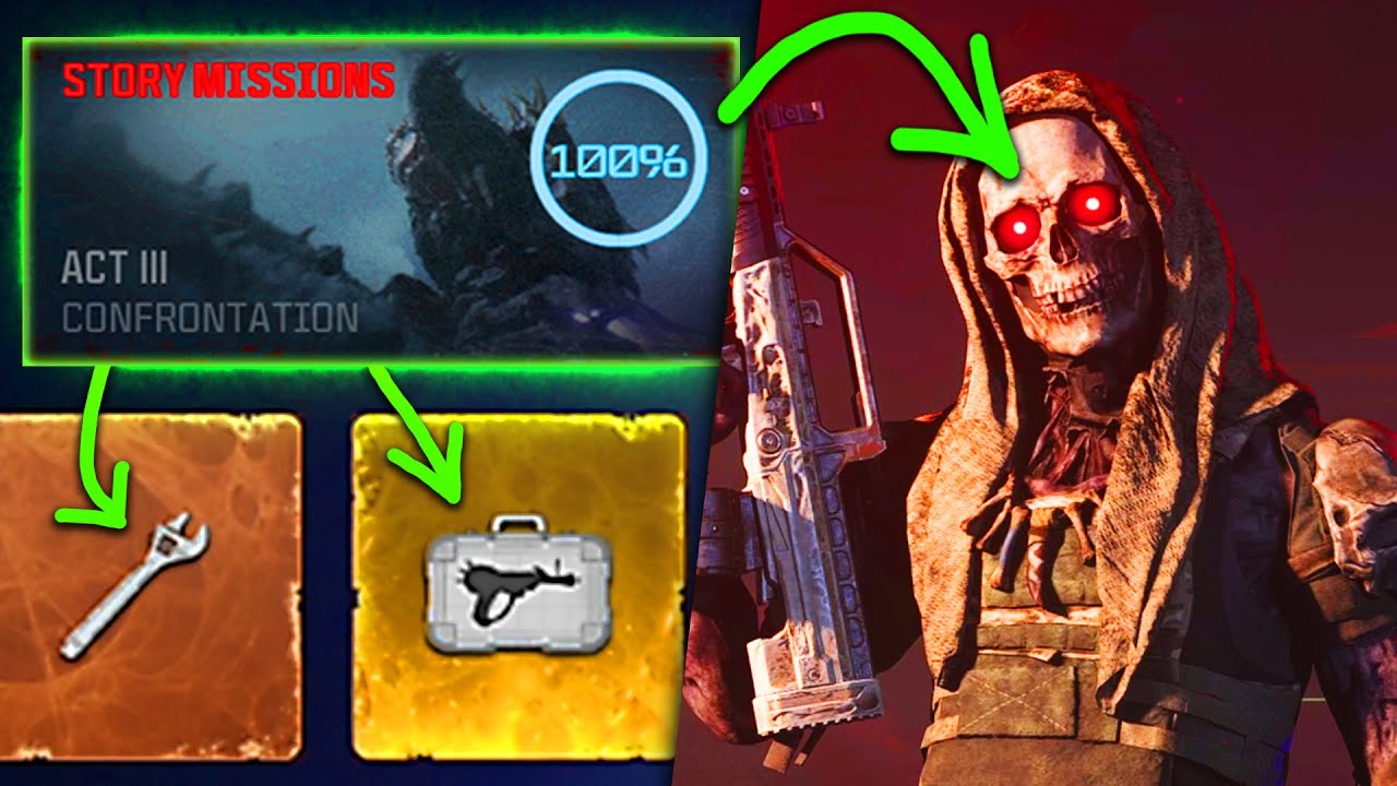 How to get BONE COLLECTOR + FREE RAYGUN + Secret Blueprints in MW3 ZOMBIES (All Rewards ...