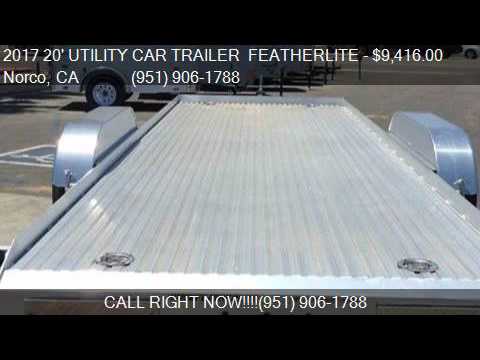 8.5' x 20' FEATHERLITE 3110 CAR TRAILER For Sale - YouTube