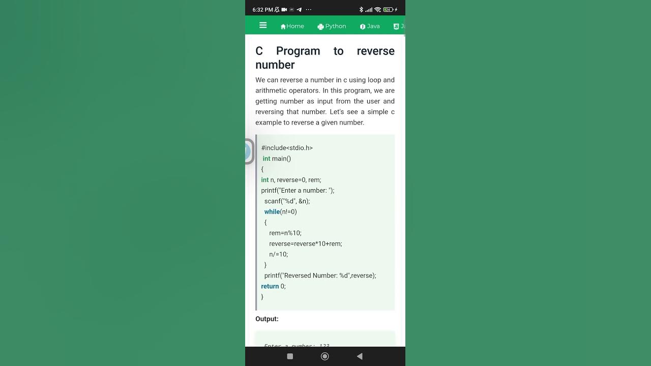 reverse number in c - YouTube