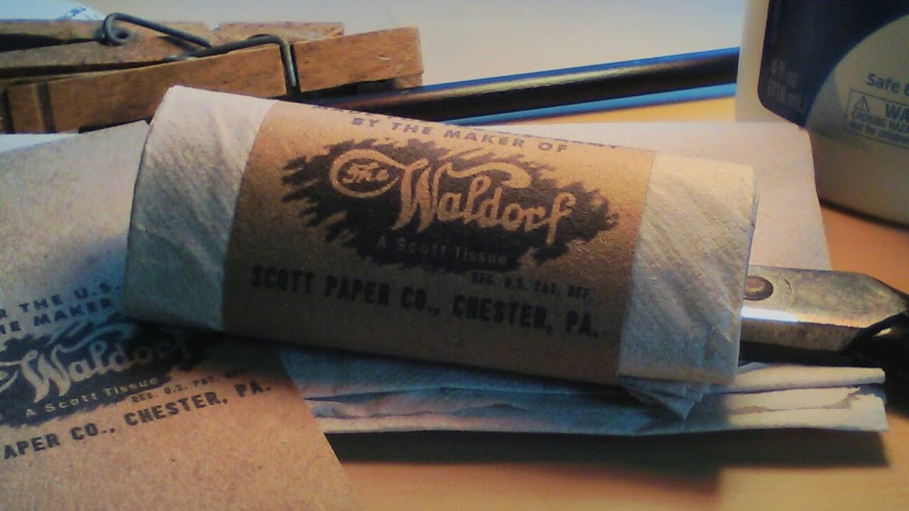 WWII US Tutorial - How To Make K-Ration Waldorf Toilet Paper - YouTube