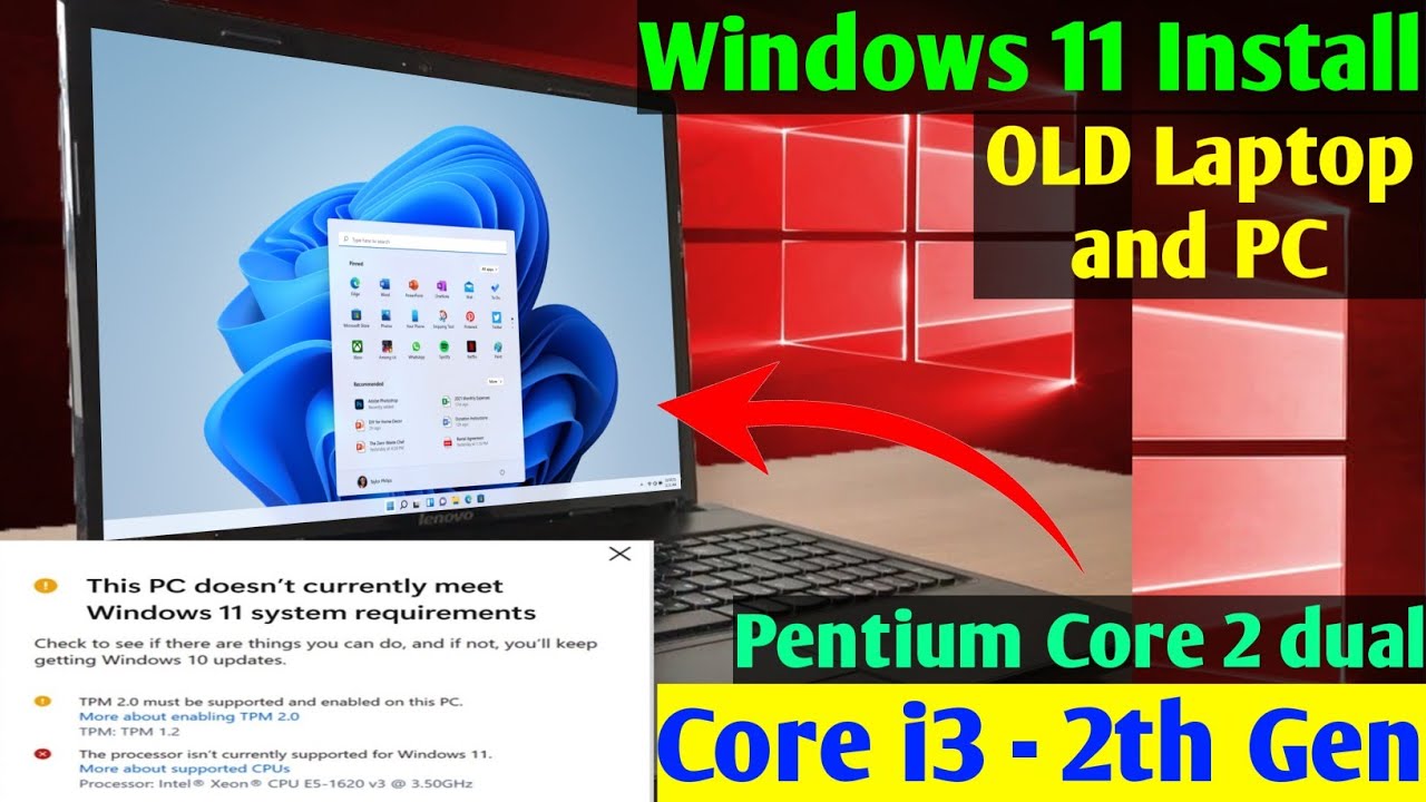 How to Install Windows 11 in Unsupported Laptop, PC | Windows 11in ...