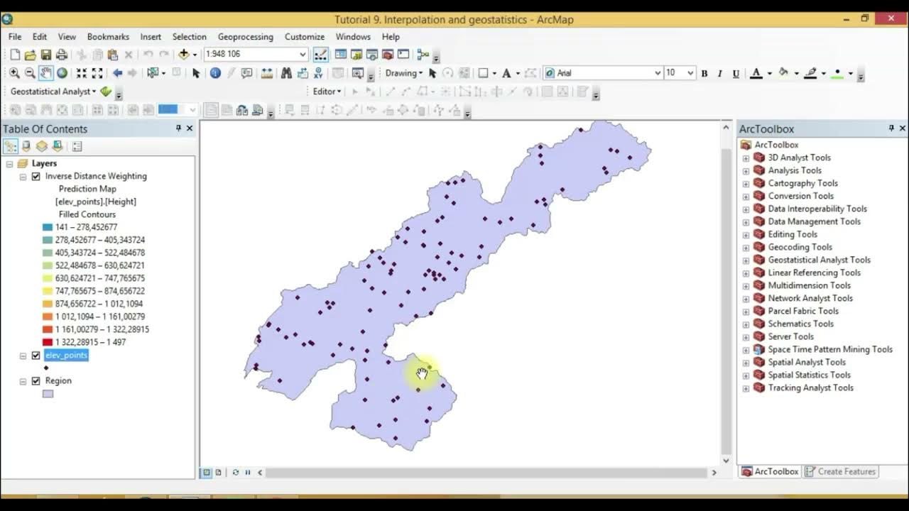 Tutorial: Determenistics methods of interpolation - IDW, LPI, RBF, GPI ...