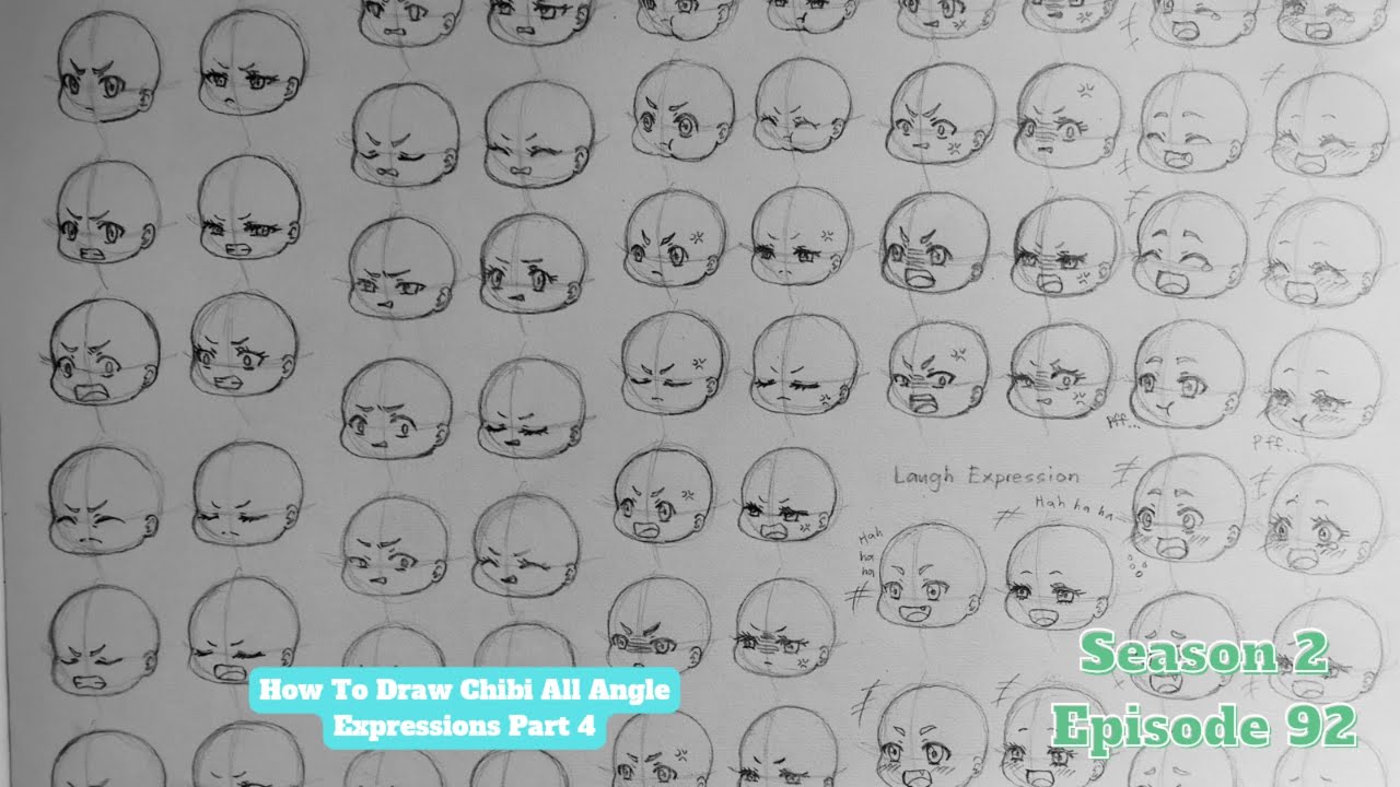 How To Draw Chibi All Angle Expressions Part 4 S.2 #92 - YouTube