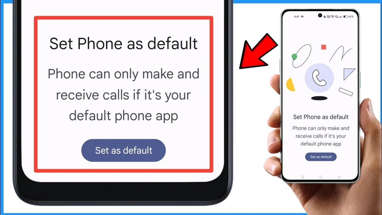 Set Phone As Default || Phone can only Make And Receive Calls If It's ...