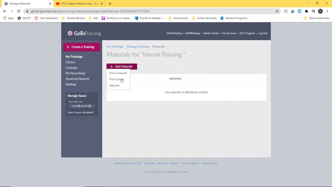 GoToTraining Creating a Training - YouTube
