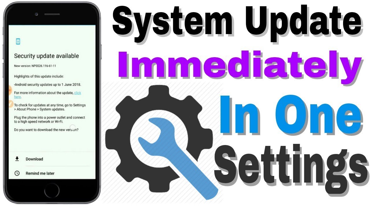 System Update immediately Notification In One Settings !! - YouTube