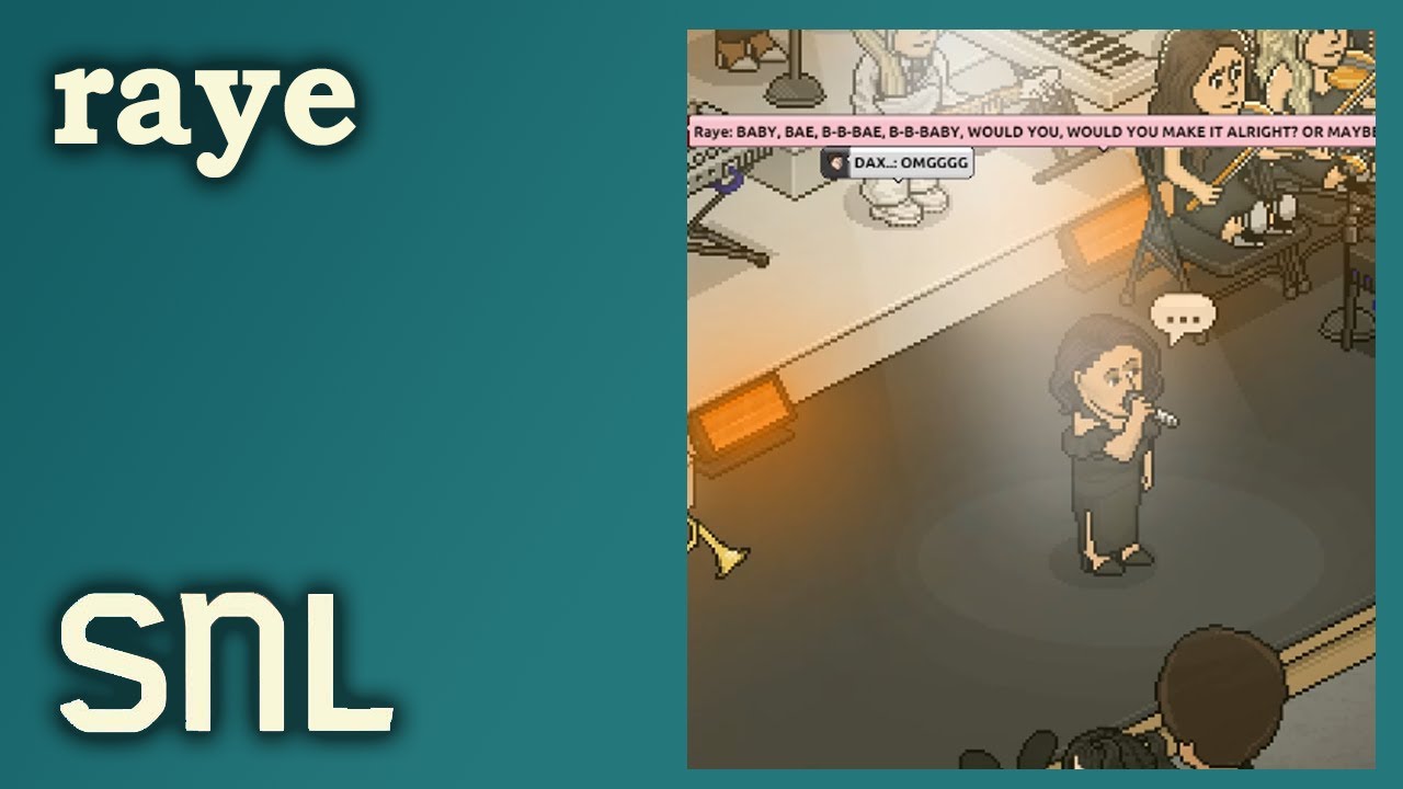 RAYE - 'Escapism.' (Live on SNL) (Habbo Version) | ROC Nation - YouTube