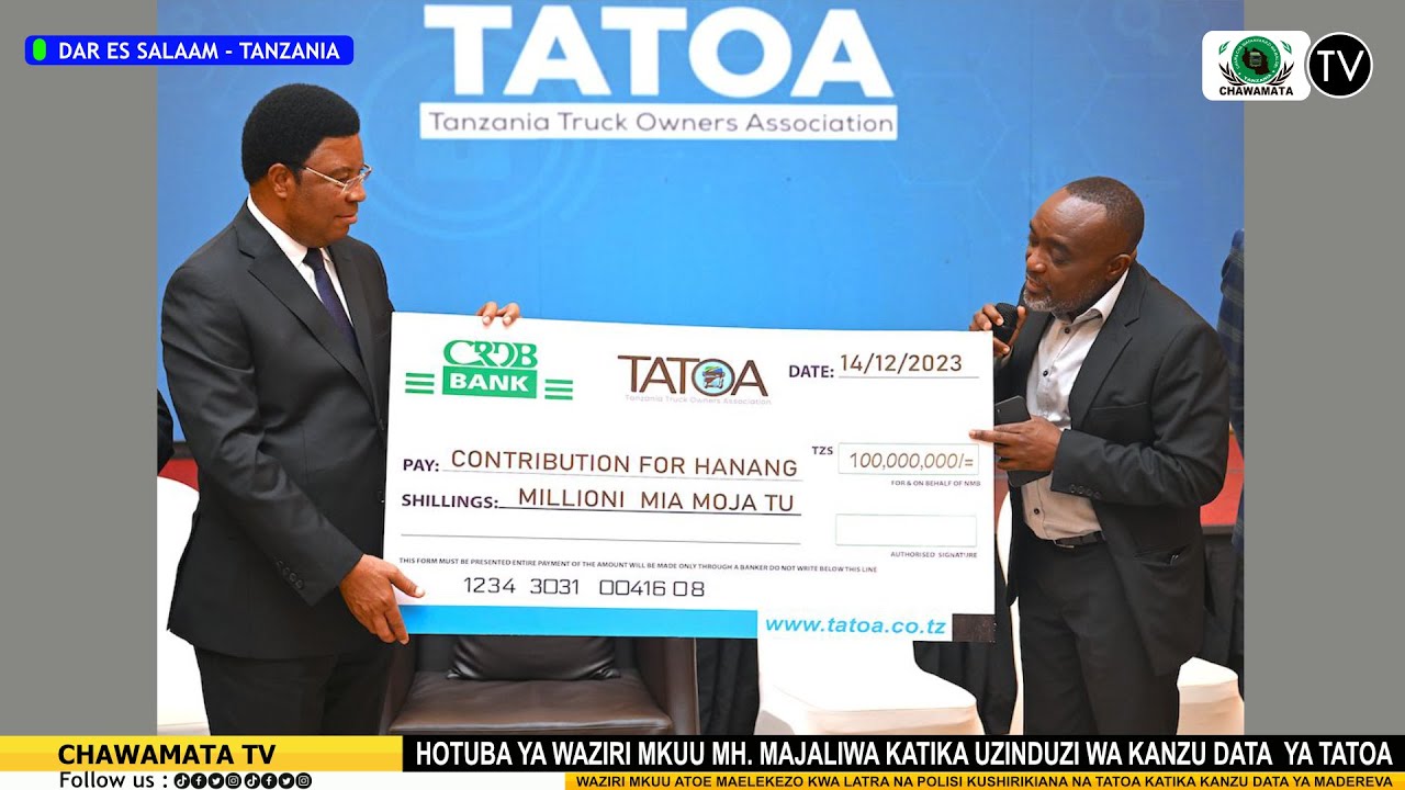 WAZIRI MKUU AZINDUA KANZIDATA YA MADEREVA YA TATOA - DRIVERS DATABASE ...