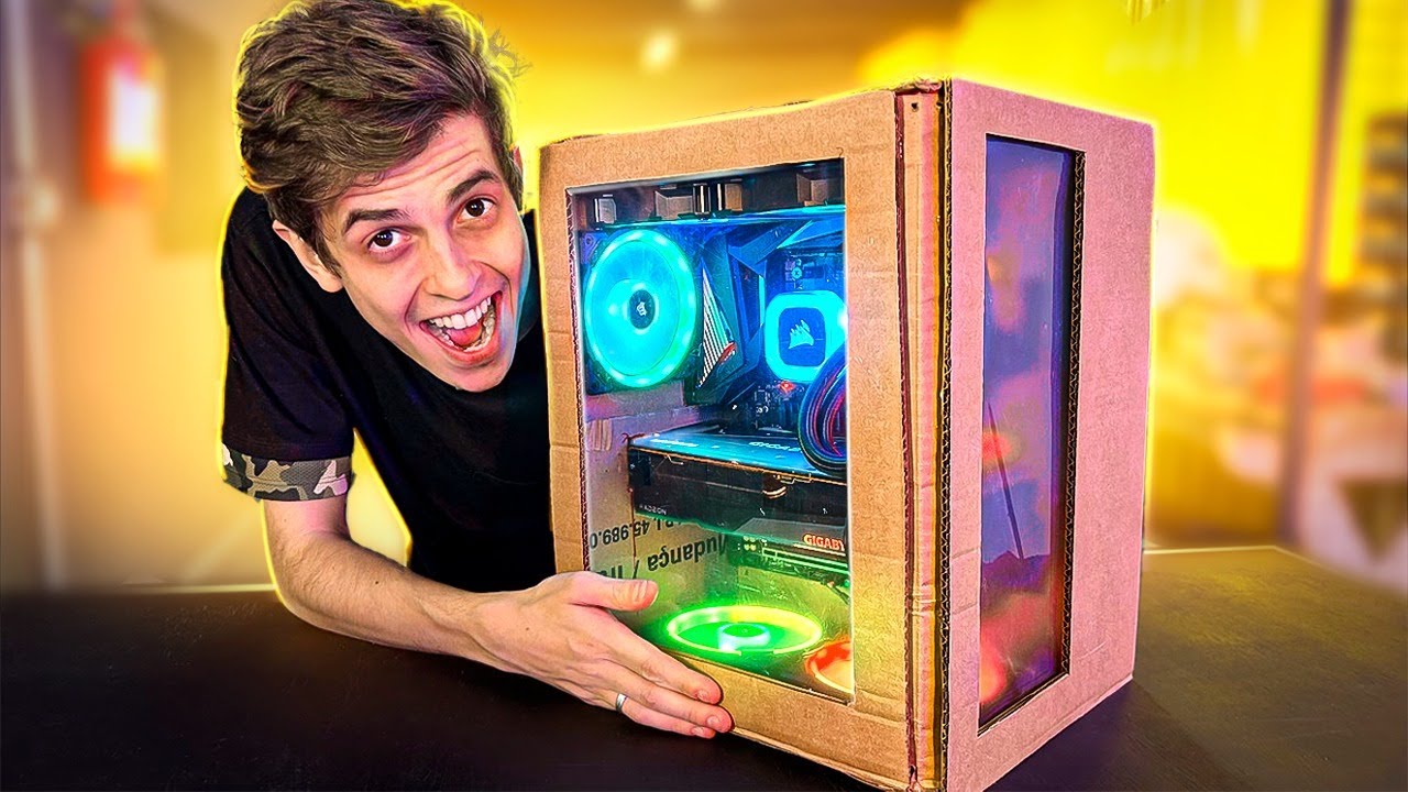 O PC GAMER DE PAPELÃO DE R$ 10 MIL - YouTube