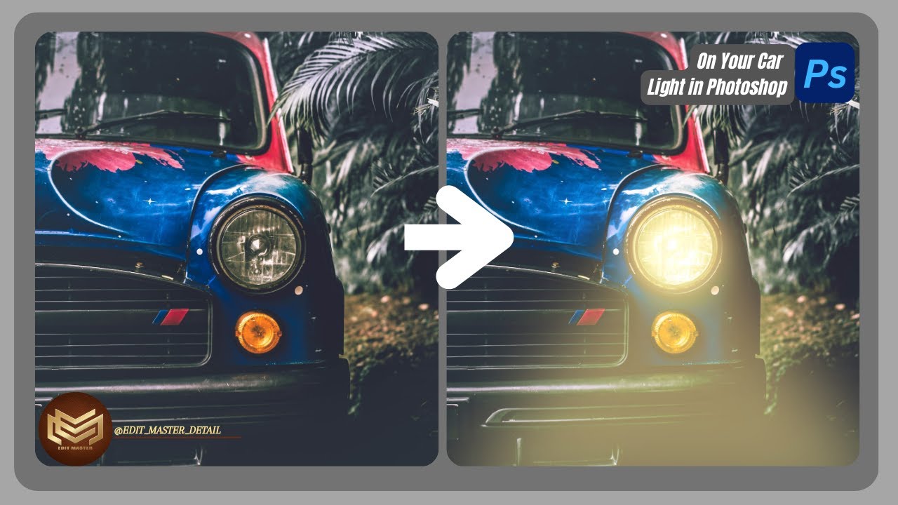 Create Car Light Effect Photoshop Tutorial - YouTube