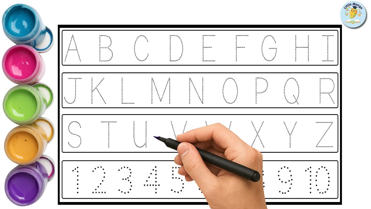 Learn ABC A to Z & Numbers 1 to 10 for Kids | Alphabet Song | Tracing ...
