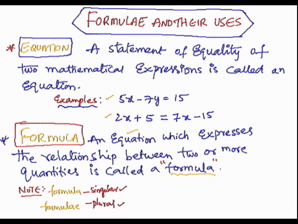 Algebra Equation Formulae Framing concepts part1 - YouTube