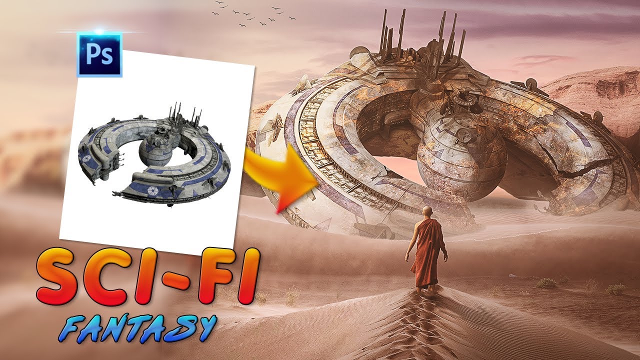 Sci-fi Fantasy - Photoshop Manipulation tutorial - YouTube