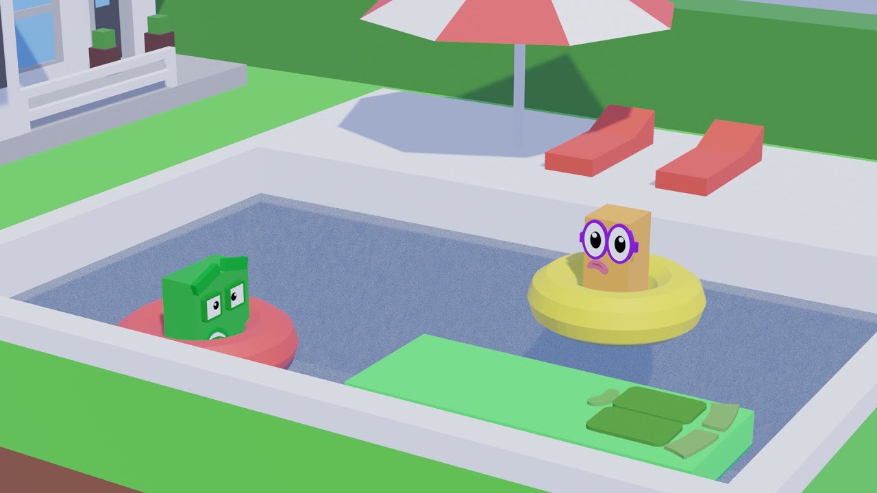 OMG! What's going on with Numberblocks 40 at the swimming pool - YouTube
