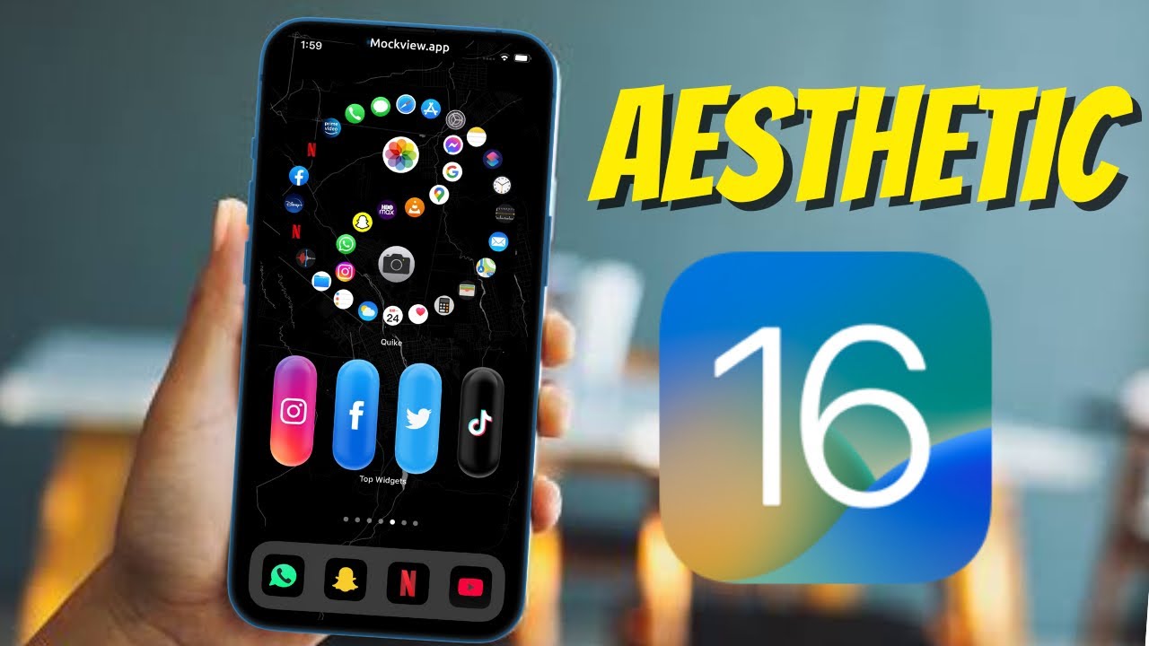 Customize Your iPhone iOS 16 | How To Have an Aesthetic iPhone Home ...