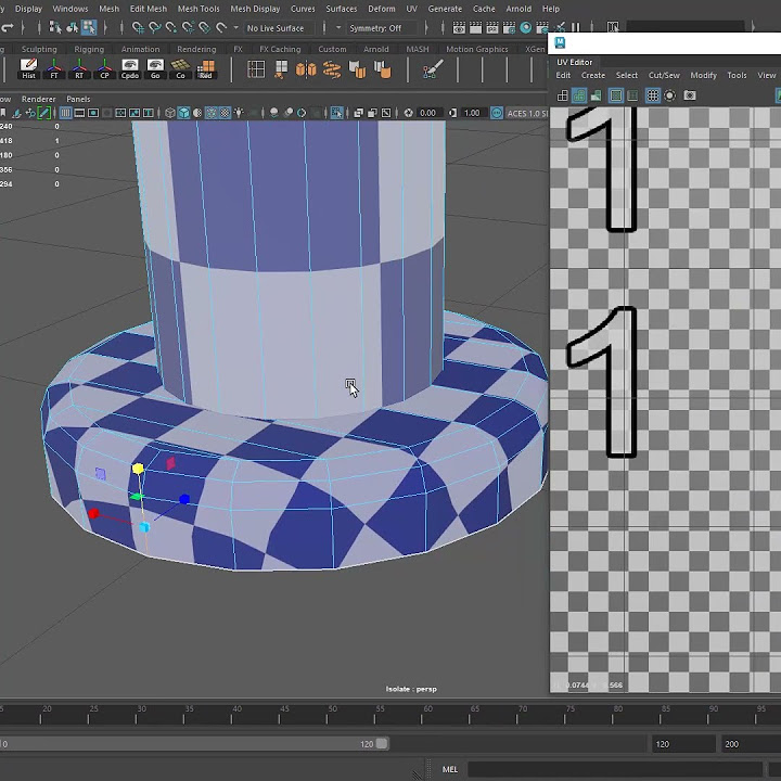 Quickly UVing Cylindrical Shapes (Railings) in Maya #shorts - YouTube