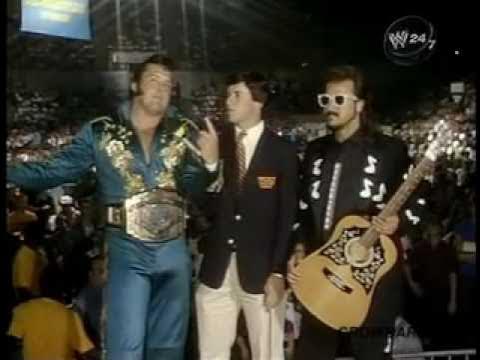 randy savage challenges honky tonk man wwf 87 - YouTube