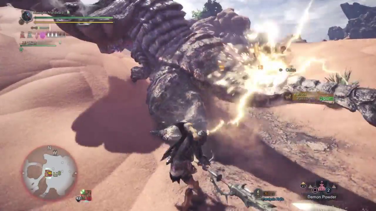 Monster Hunter World Beta | Barroth Solo (Charge Blade) - 6'31 - YouTube
