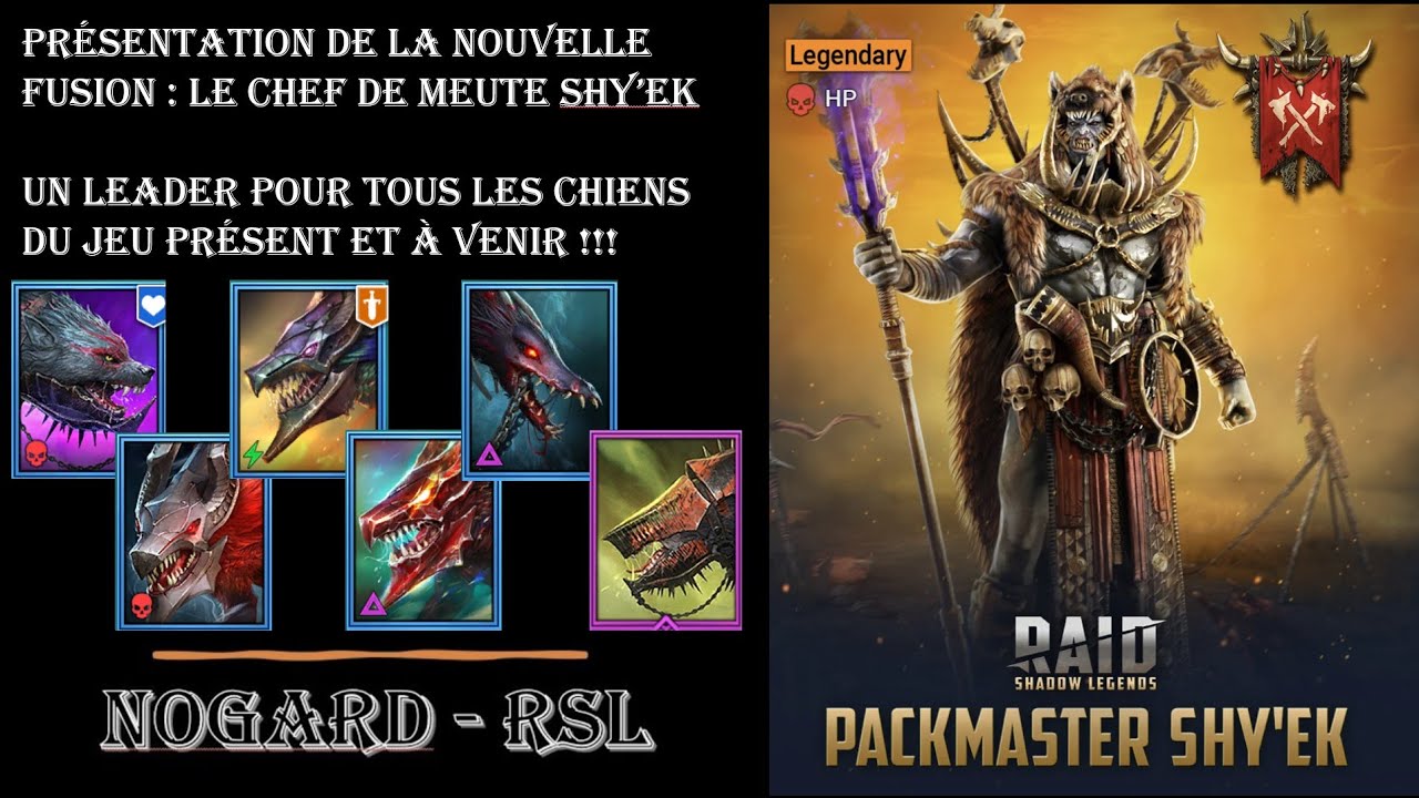 RAID : SHADOW LEGENDS - FUSION PACKMASTER SHY'EK - JUILLET 2024 ...
