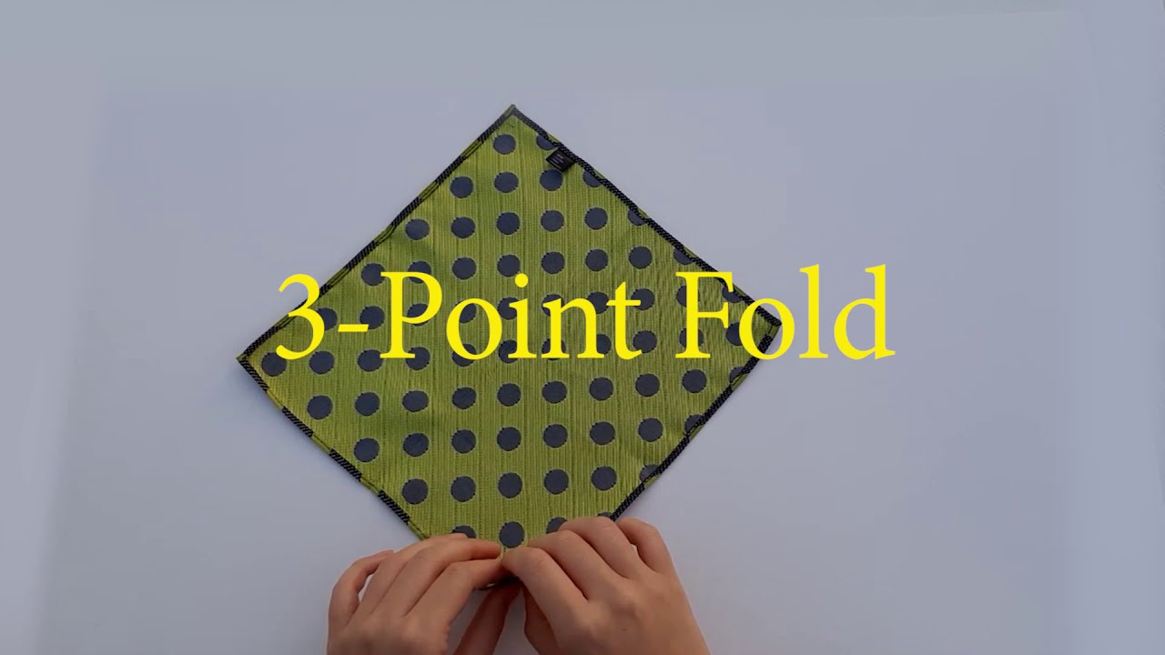 3 Point Fold - How To Fold a Pocket Square - EkSel - YouTube
