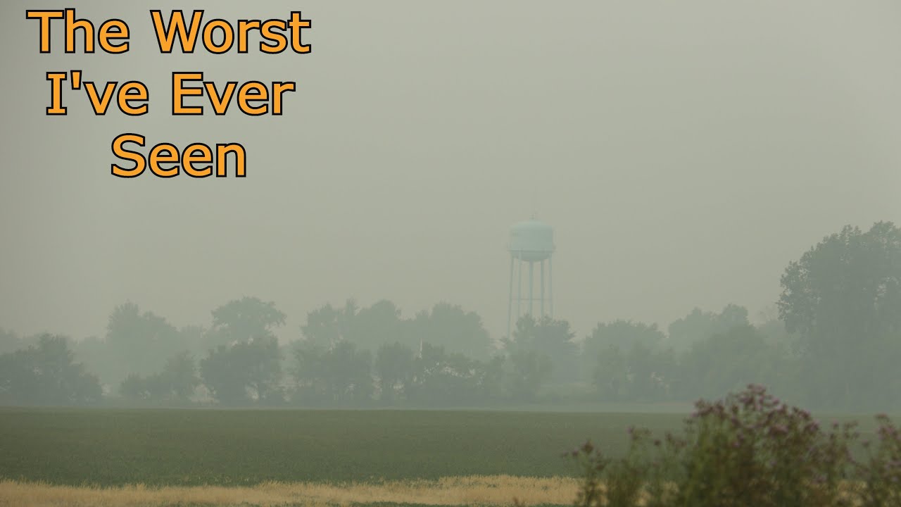 The Worst Wildfire Smoke I've Ever Seen - Smoke Covers Indiana June 27 ...
