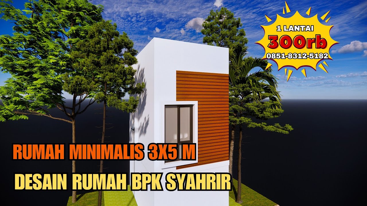 Desain Rumah Minimalis UK 3X5 M 1 Lantai | Jasa Desain Rumah Bpk ...