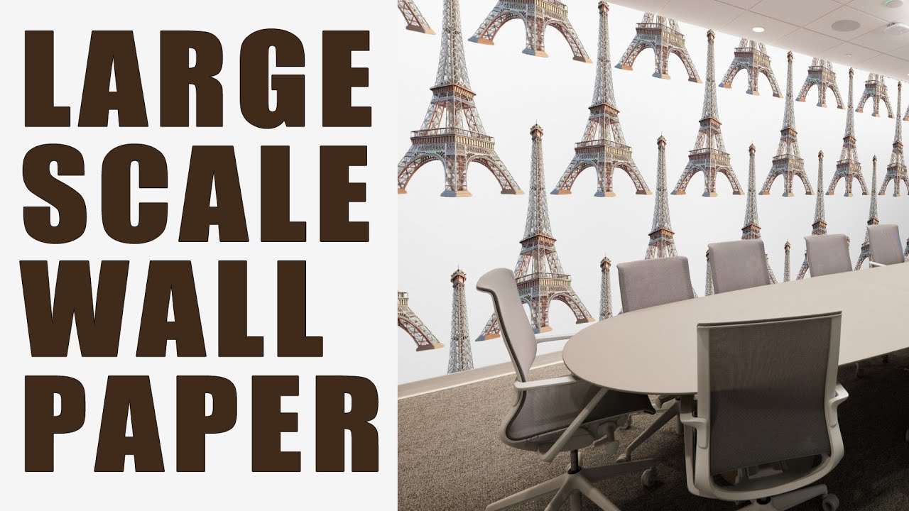 Extra large designs on wallpaper for commercial uses - YouTube