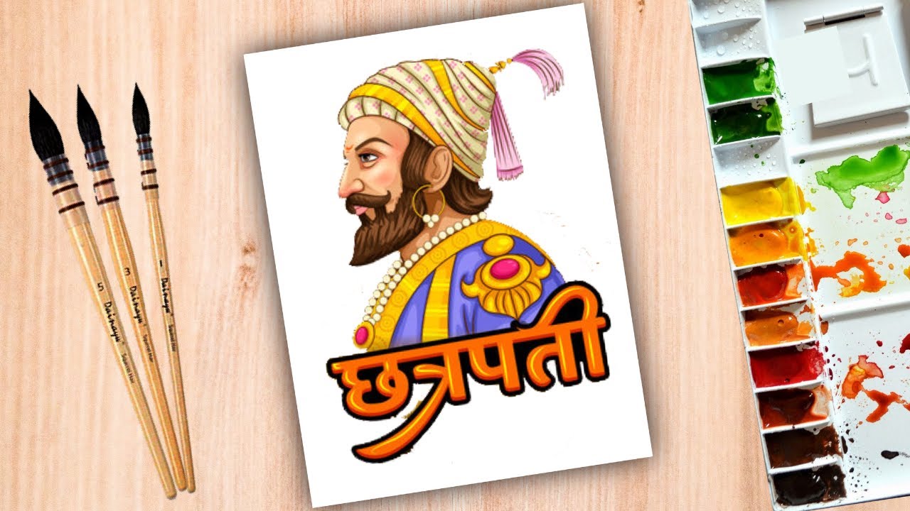 Chatrapati Shivaji Maharaj Step by step drawing ( WORLD OF ART ) - YouTube