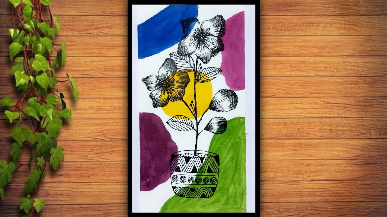 How to draw a Floral Pattern||Easy steps floral pattern for beginners ...