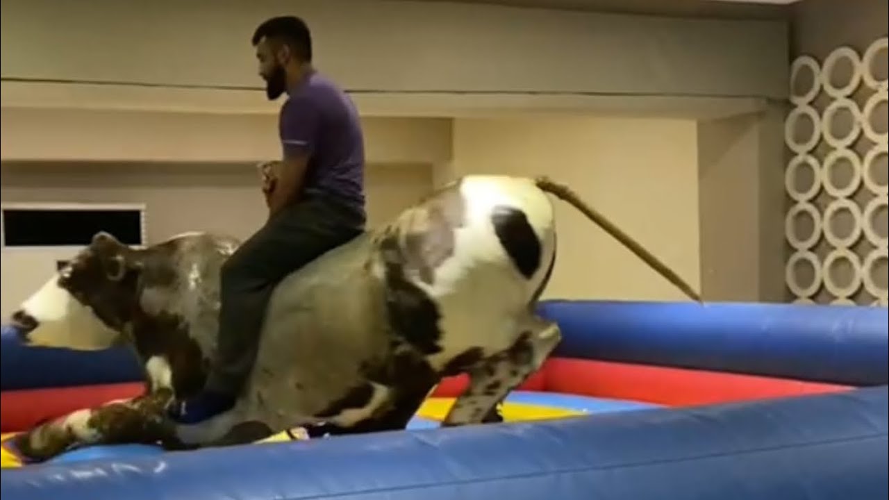 Fake Rodeo Bull Riding in Arena club Karachi - YouTube