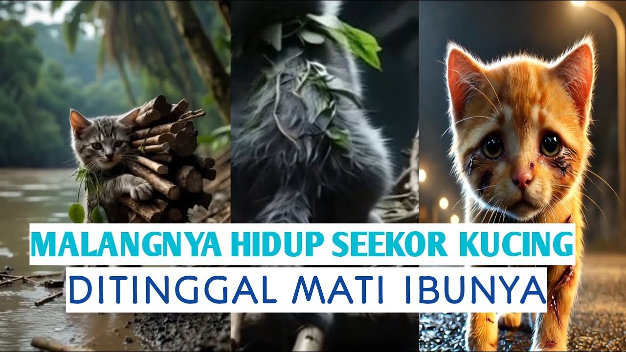Kisah pilu anak kucing#cartoon #animasilucu #catvideos #funny #cute # ...