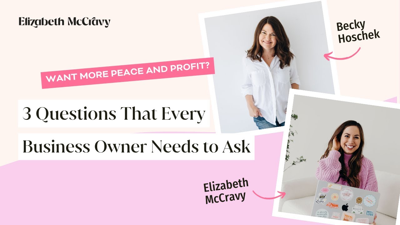 3 Questions to Ask When You Want to Focus on Peace + Profit in Your ...