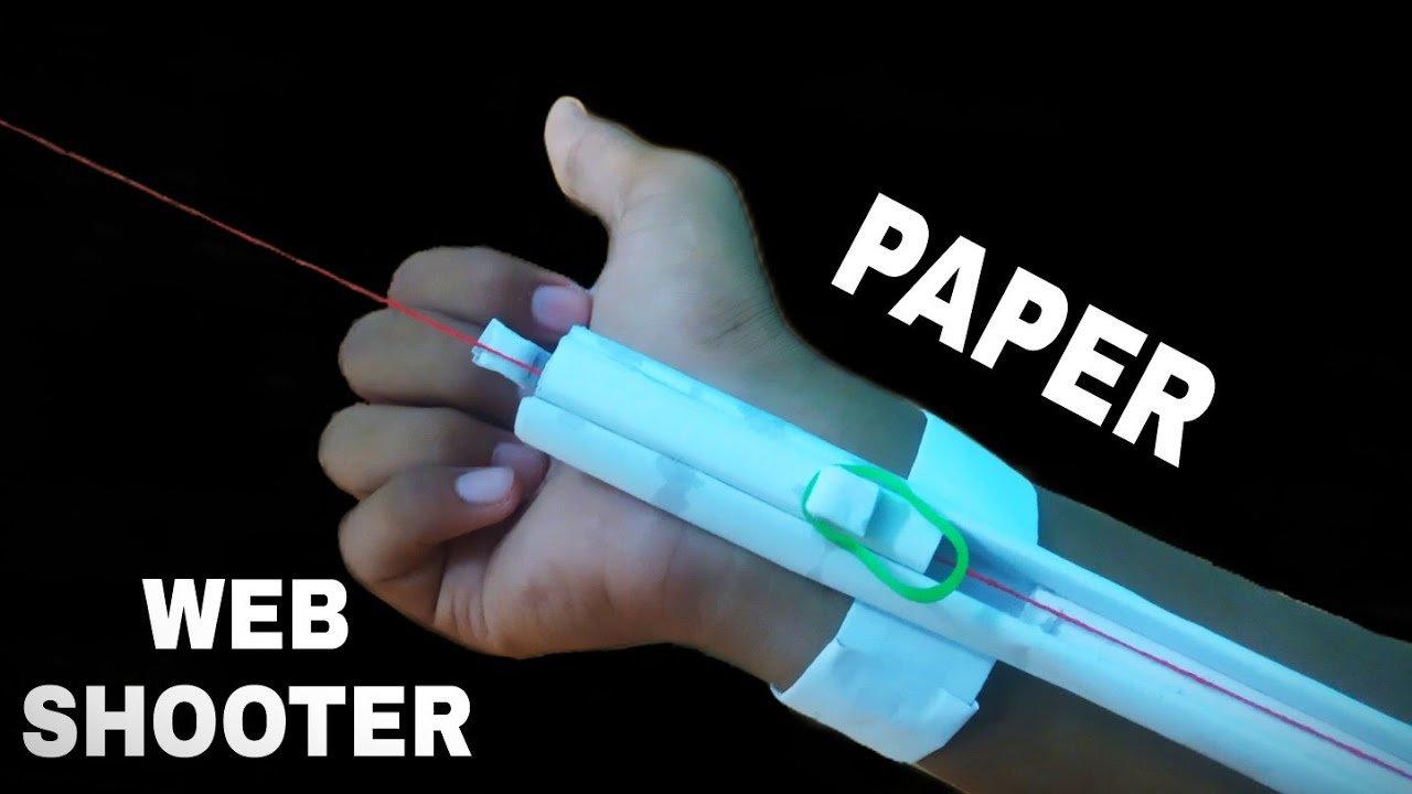 How to Make a SPIDER-MAN WEB SHOOTER at home || Paper pocket Mini gun ...