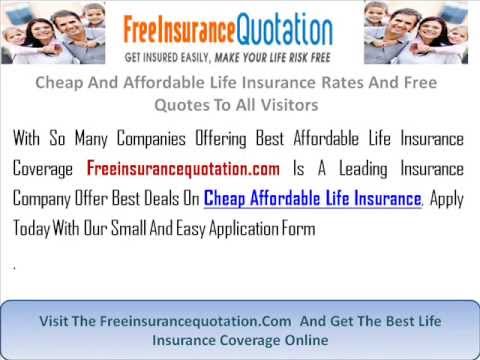 Cheap And Affordable Life Insurance Rates And Free Quotes - YouTube