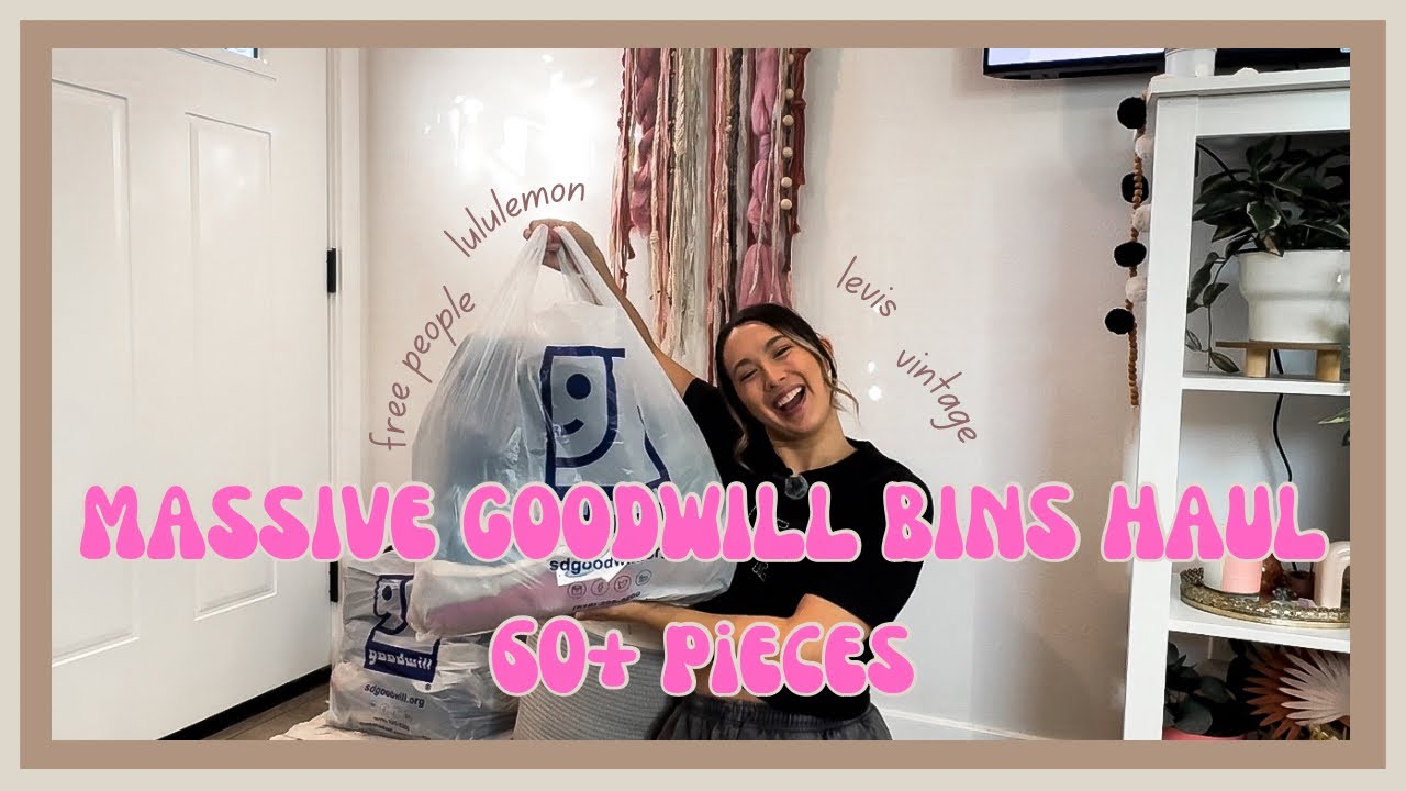 A MASSIVE Goodwill Bins Thrifted Clothing HAUL! - YouTube