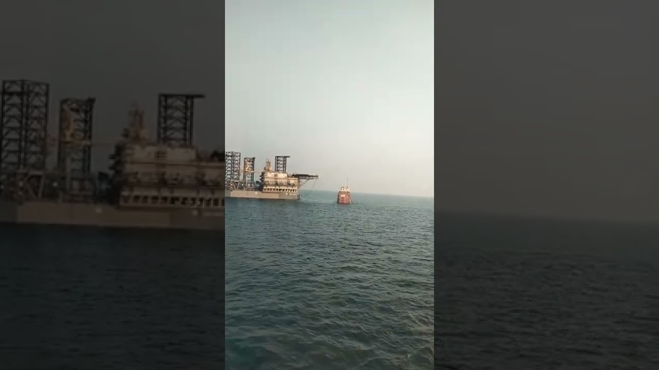 in progress to launching Rig ARO 2006 from Barge Jabel Ali Pride - YouTube