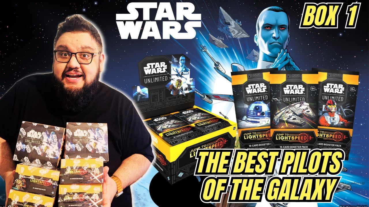 JUMP TO LIGHTSPEED | Star Wars Unlimited | New Set Unboxing | Box No. 1 ...