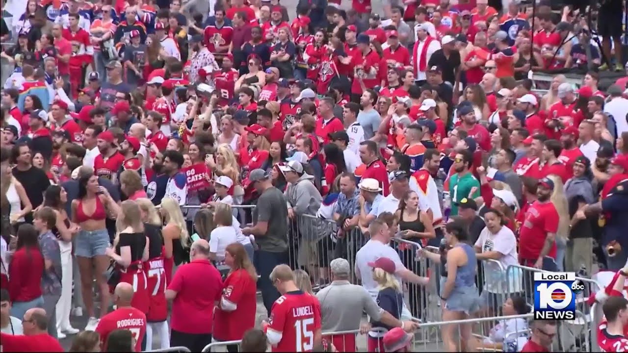 Here is how Florida Panthers fans are celebrating - YouTube